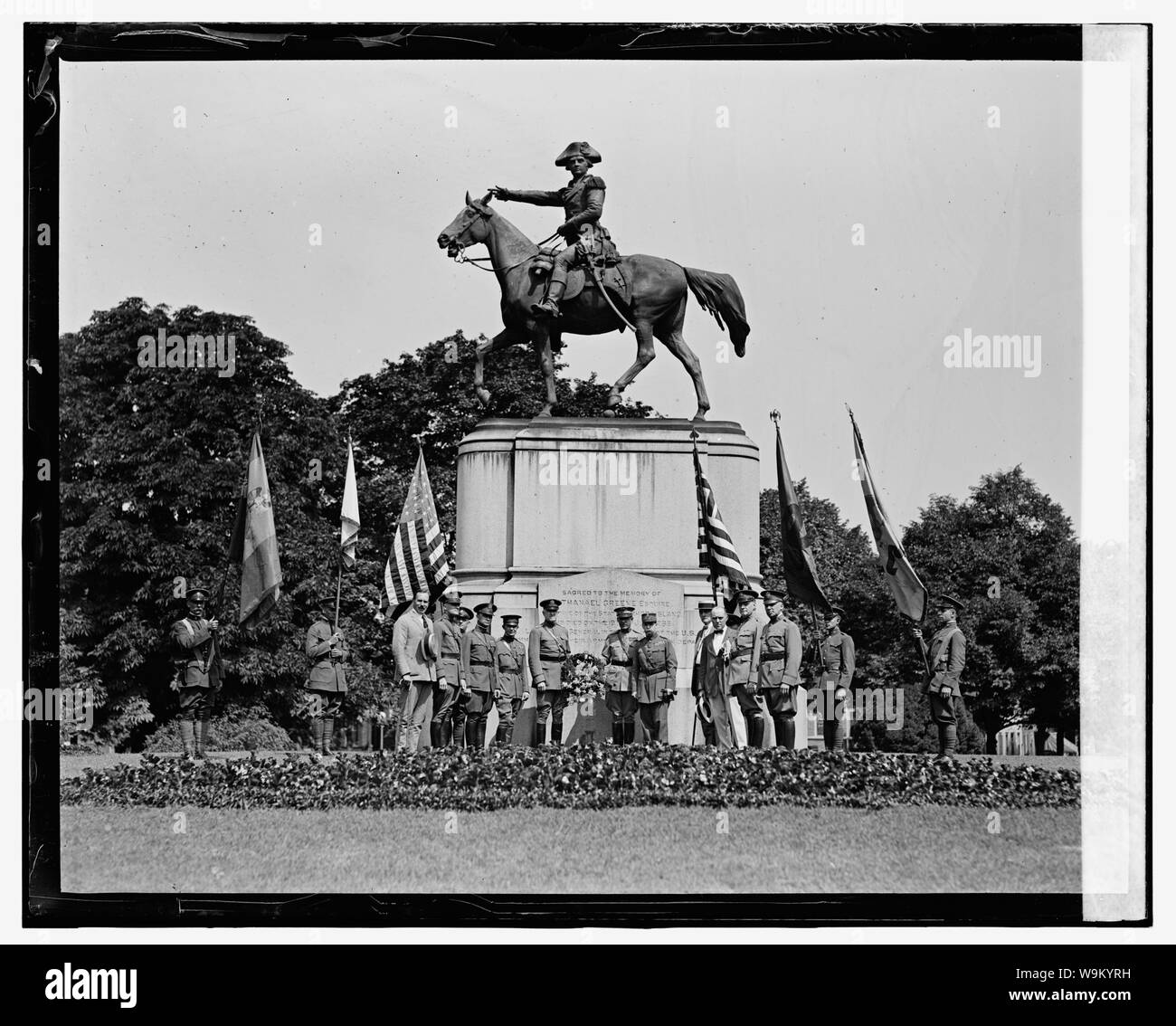Anniversary ceremonies at statue of nathaniel greene hi-res stock ...
