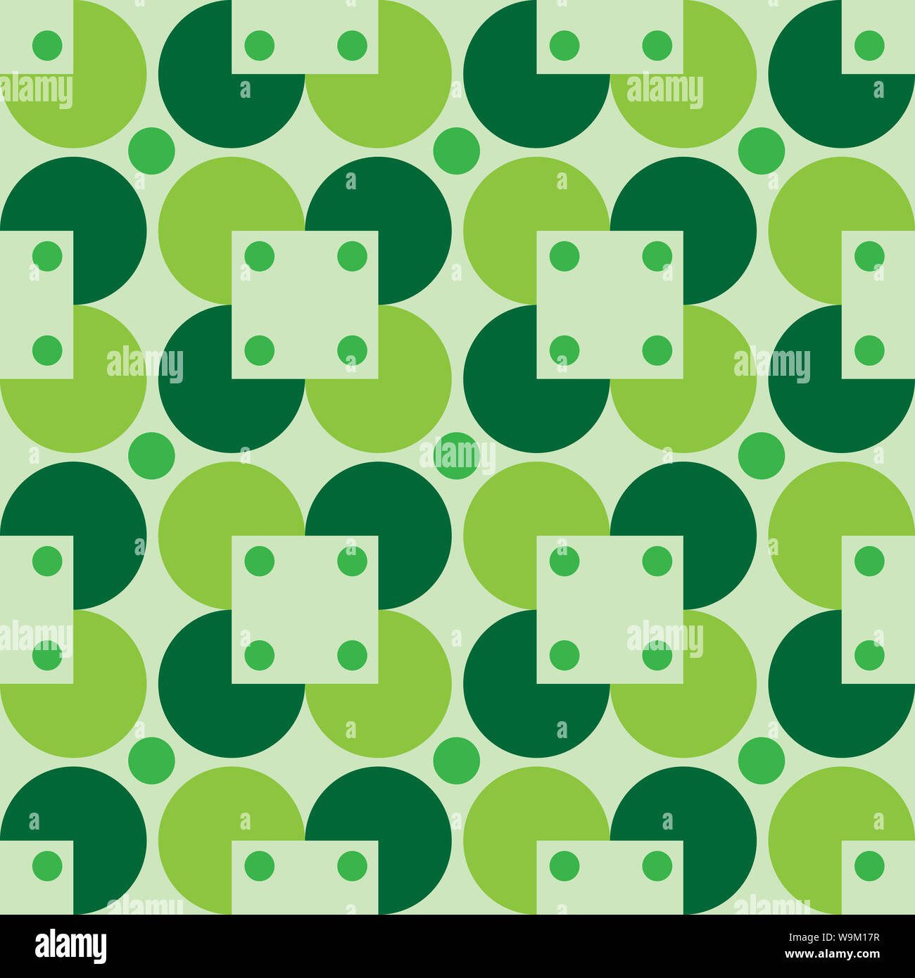 Abstract circle square illusion decorative seamless pattern vector ...