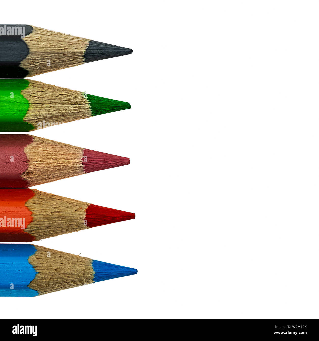 colorful pencils isolated on white background Stock Photo - Alamy