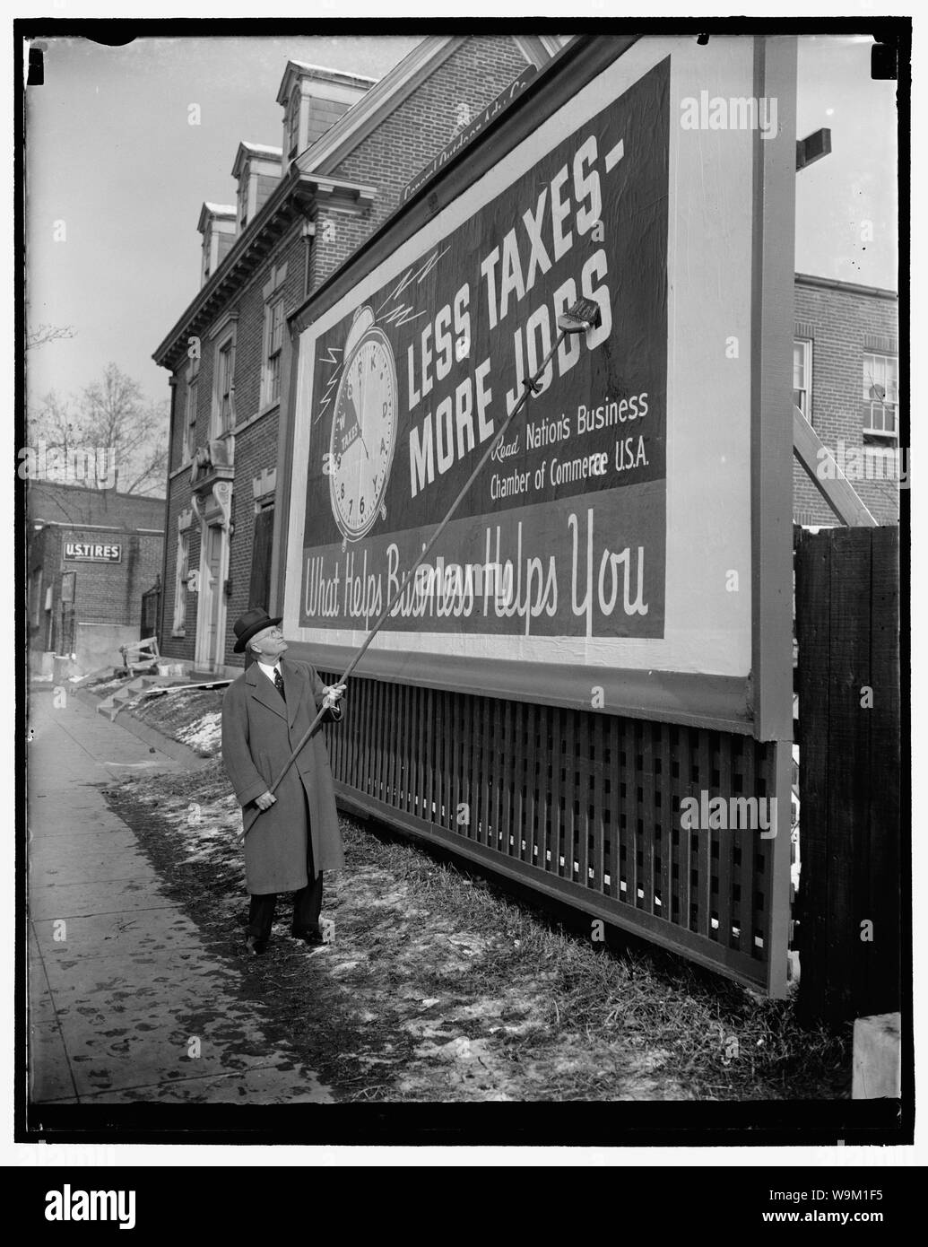 Anti tax poster put up by chamber president washington hi-res stock ...