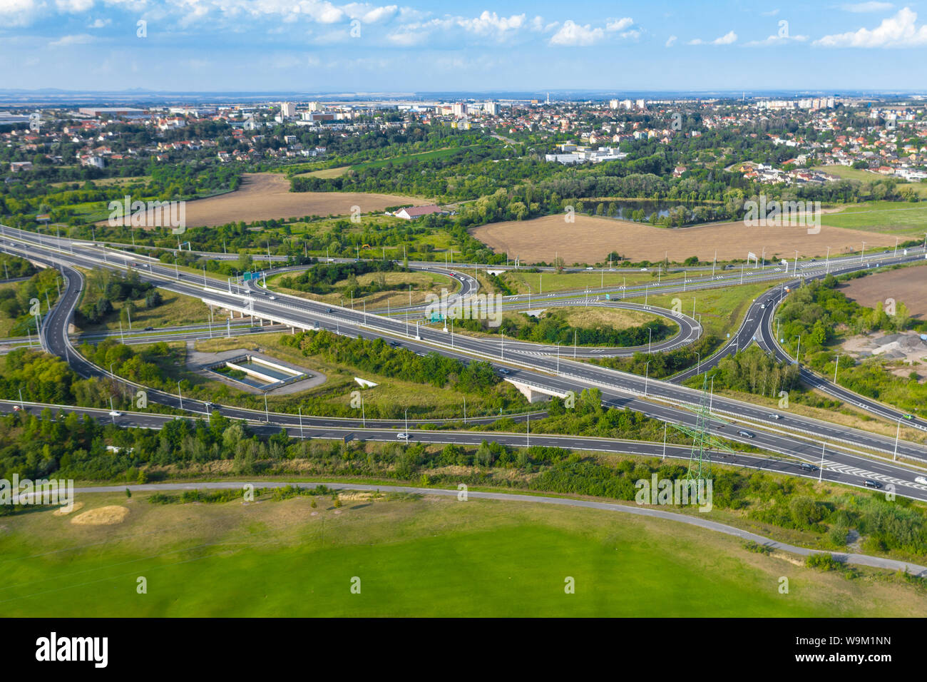 Traffic junction aerial hi-res stock photography and images - Alamy