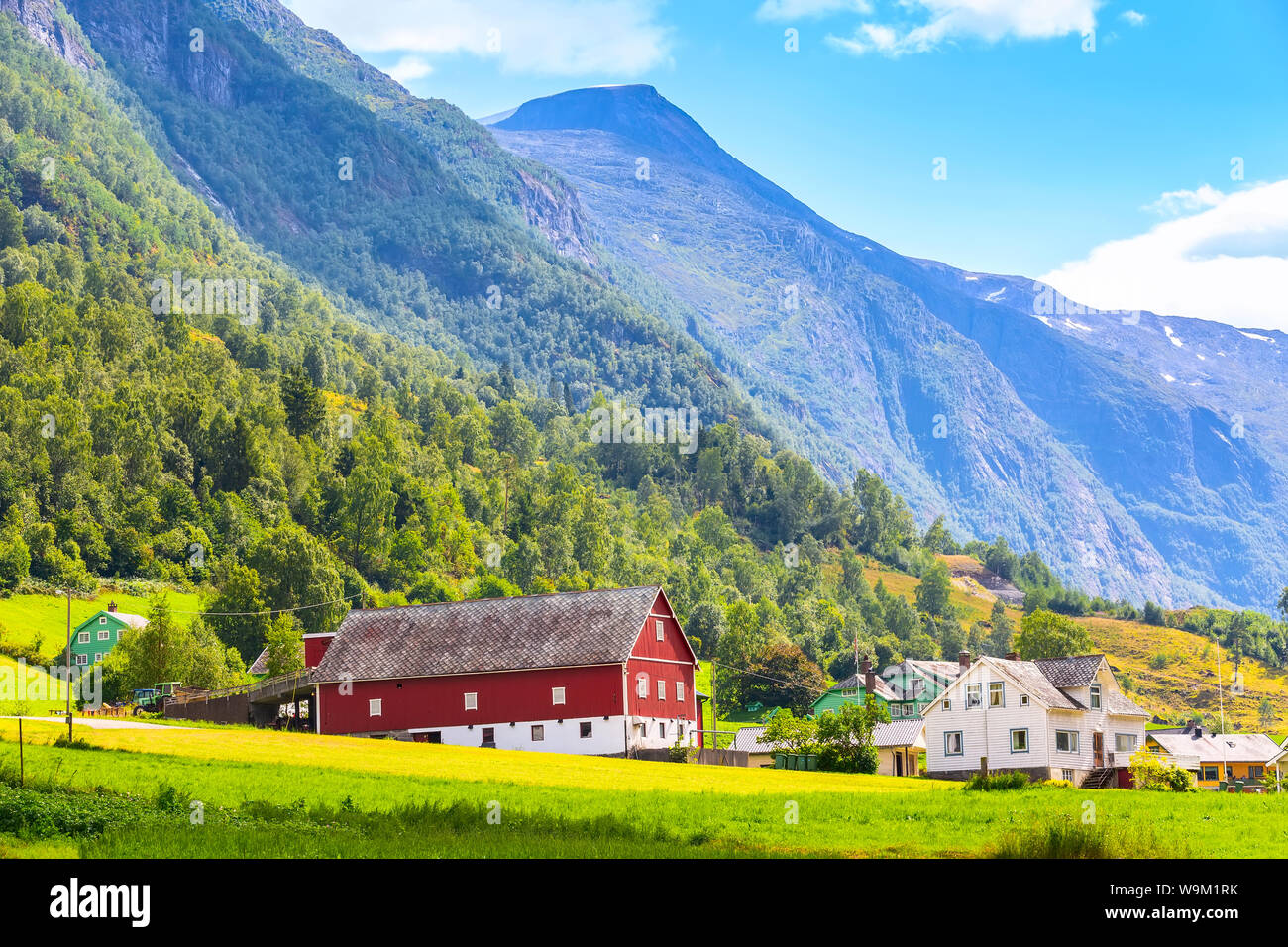 Typical norwegian red house hi-res stock photography and images - Alamy
