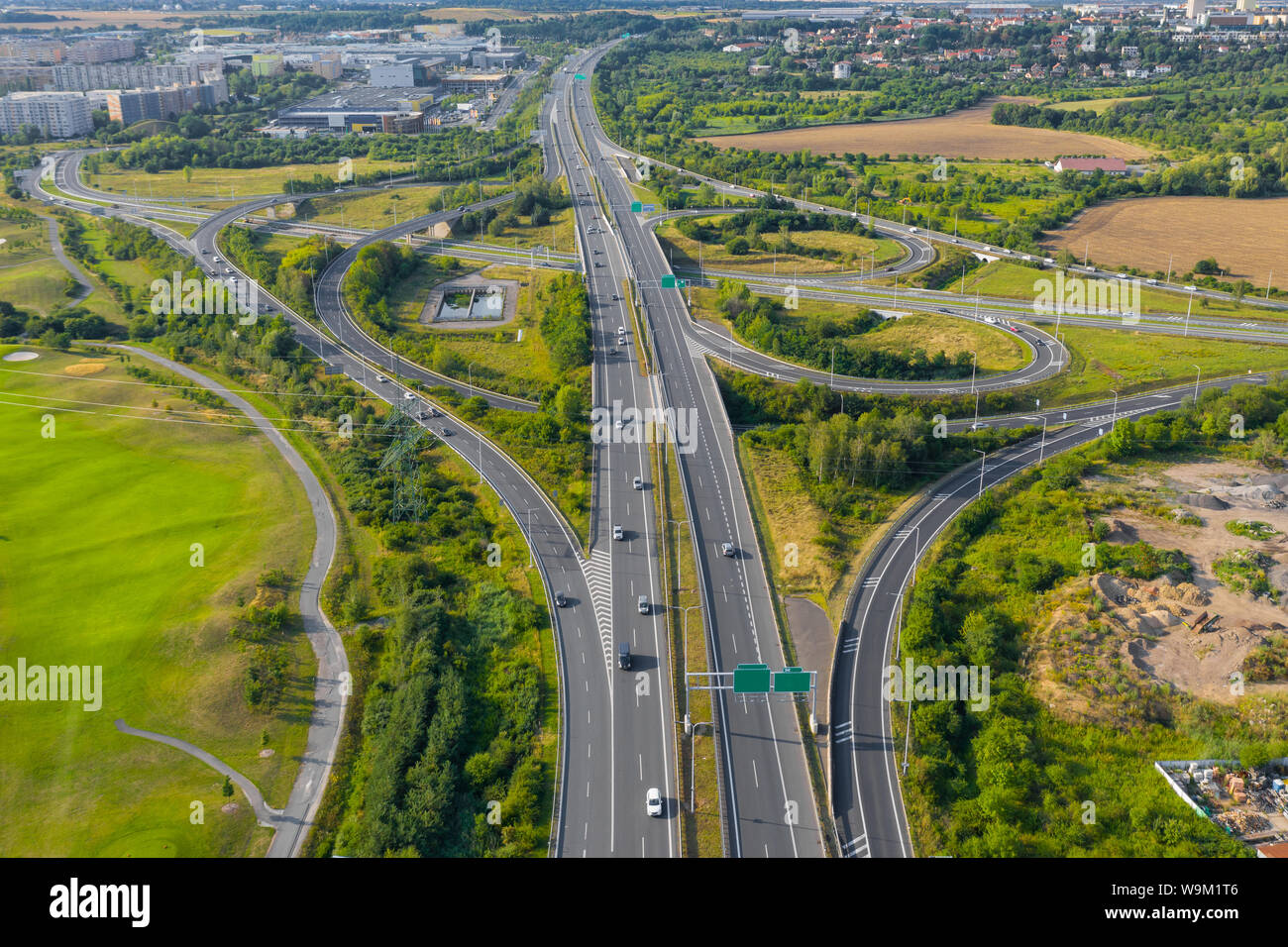 Traffic junction aerial hi-res stock photography and images - Alamy
