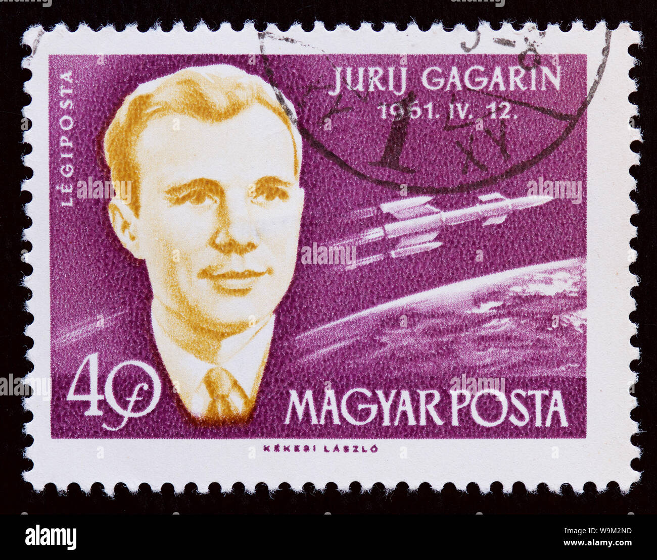 Hungary Postage Stamp - Yuri A. Gagarin Stock Photo - Alamy
