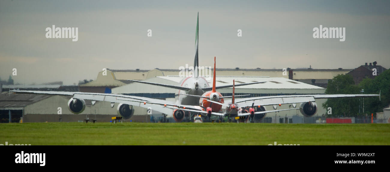 Rear view a380 jet aircraft hi-res stock photography and images - Alamy