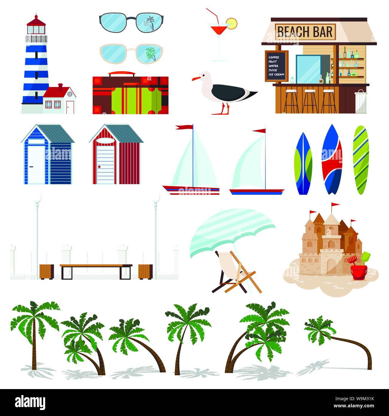 Beach bar parasol Stock Vector Images - Alamy
