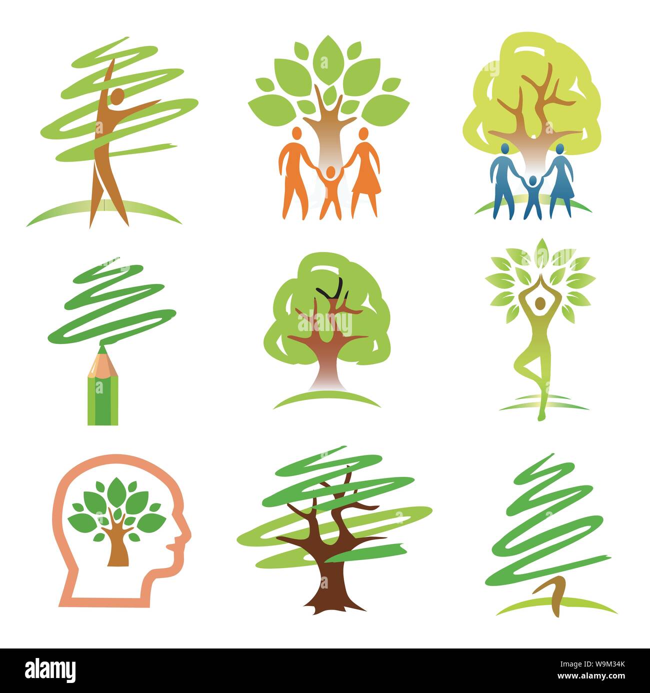 Arboretum tree Stock Vector Images - Alamy