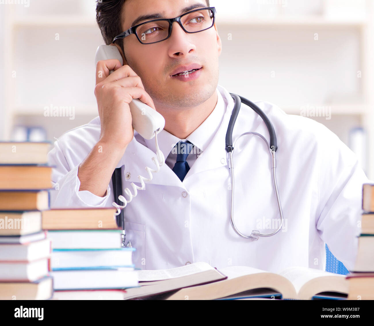 The medical student preparing for university exams Stock Photo - Alamy