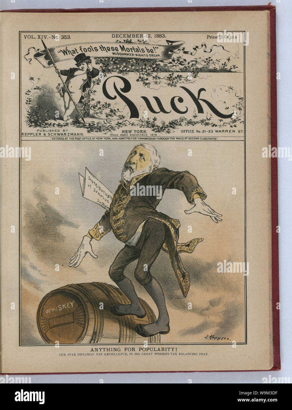Anything for popularity! Abstract: Print shows James G. Blaine slipping ...