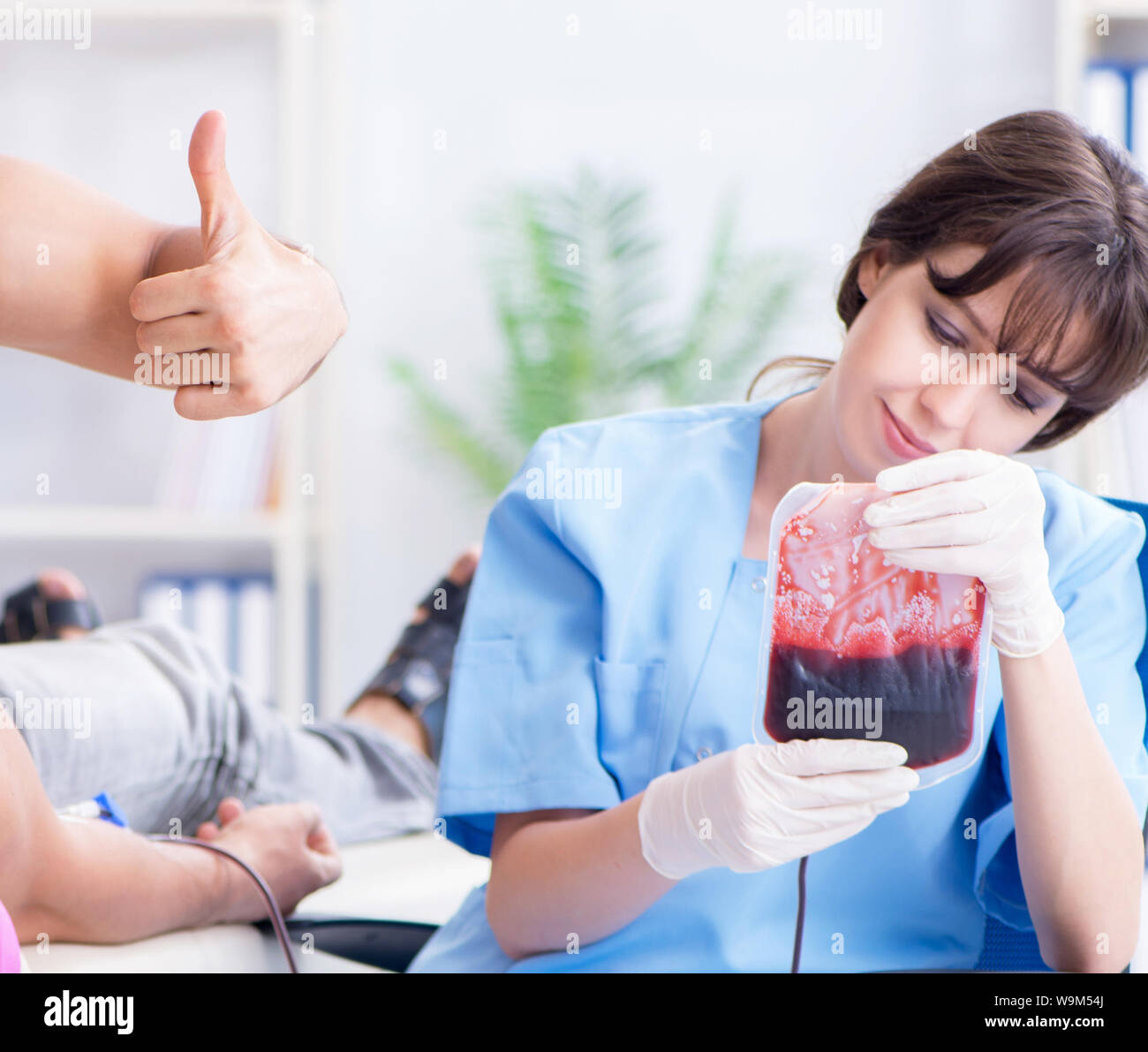 Patient getting blood transfusion hi-res stock photography and images ...