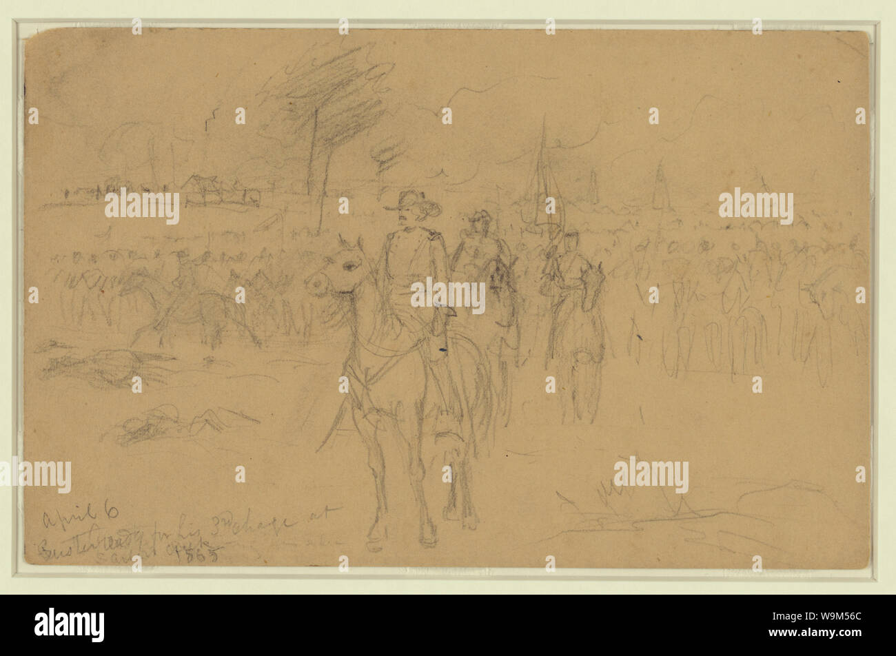 April 6. Custer ready for his 3rd charge at Sailors Creek 1865 Stock ...