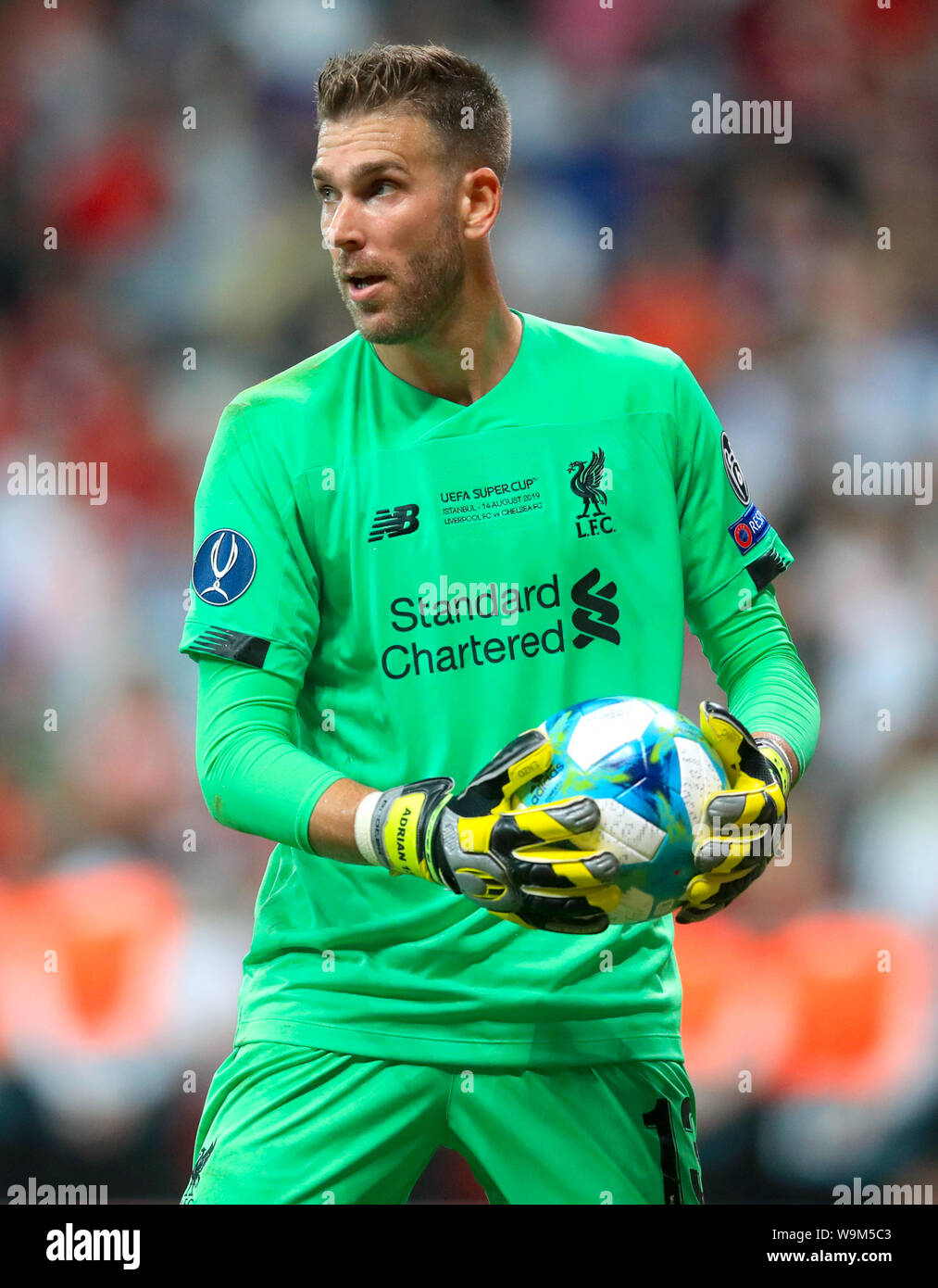 Liverpool goalkeeper Adrian during the UEFA Super Cup Final at Besiktas ...