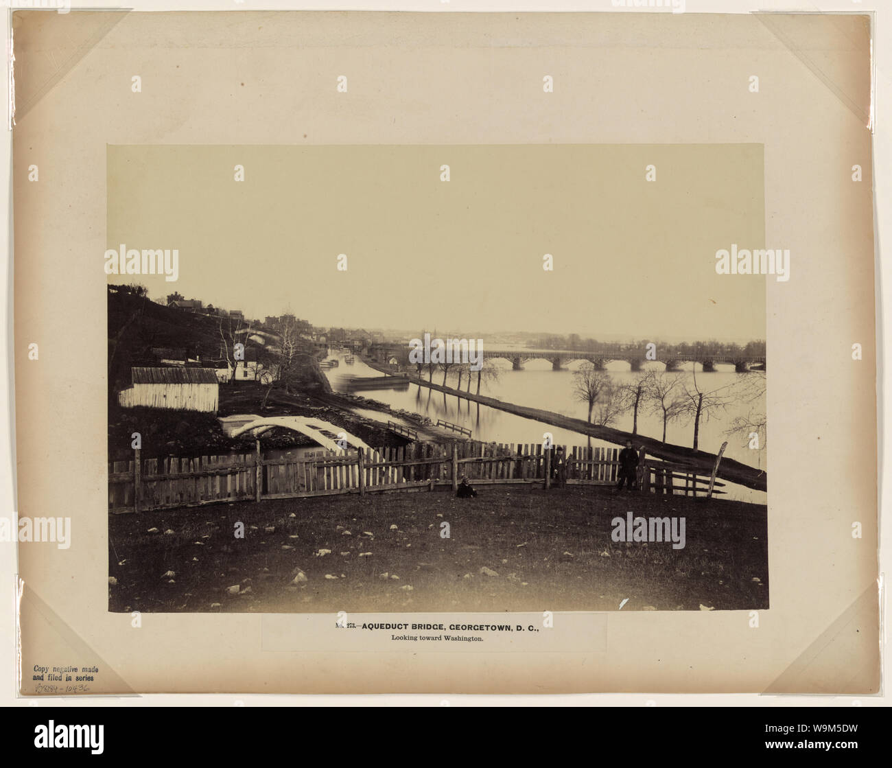 Aqueduct Bridge, Georgetown, D.C., looking toward Washington Stock ...