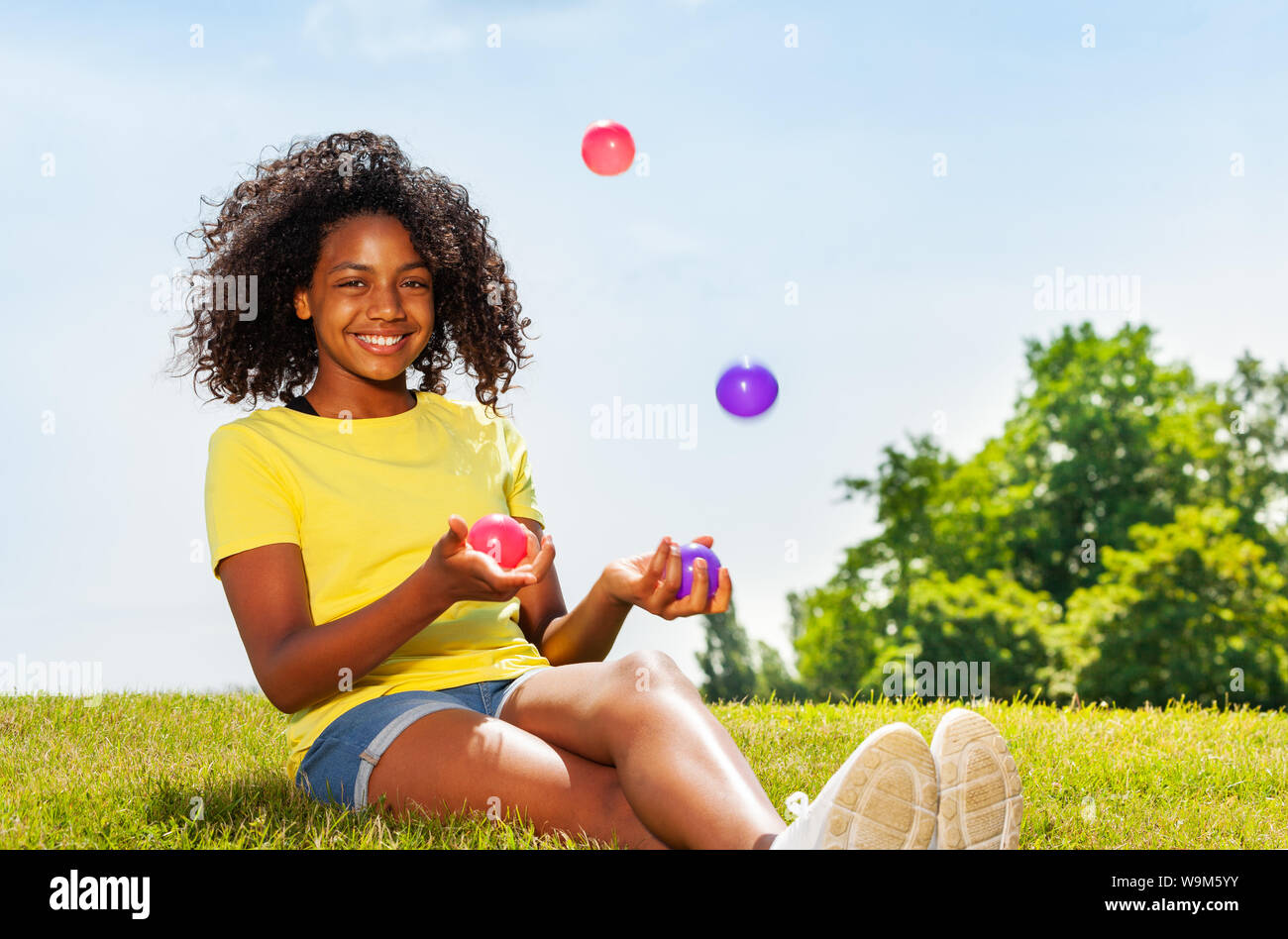Ball bouncing spring hi-res stock photography and images - Alamy