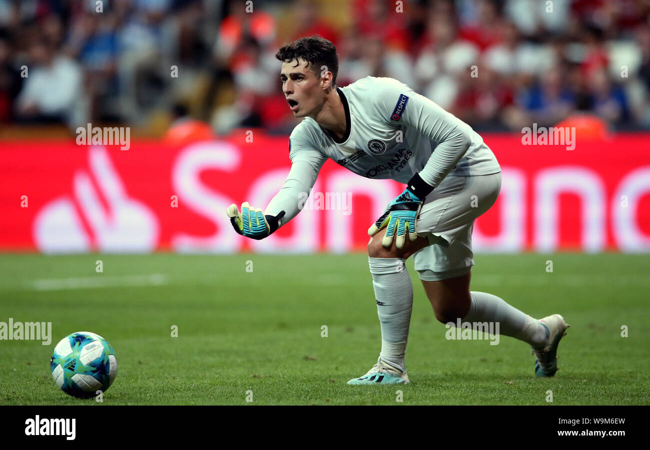 Chelsea goalkeeper Kepa Arrizabalaga during the UEFA Super Cup Final at ...