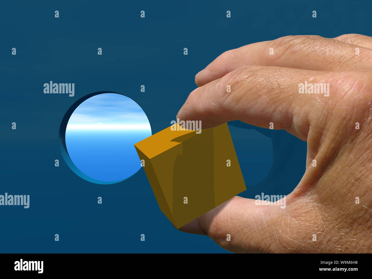 Square peg into a round hole hi-res stock photography and images - Alamy