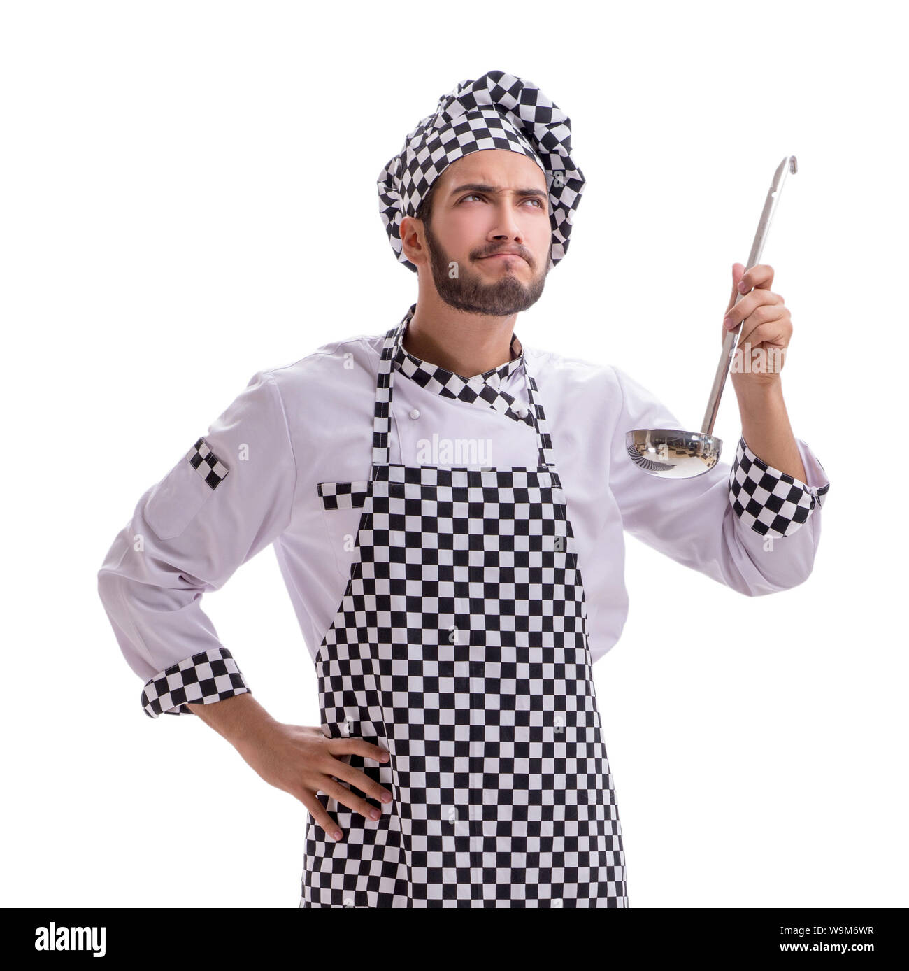 The male cook isolated on the white background Stock Photo - Alamy