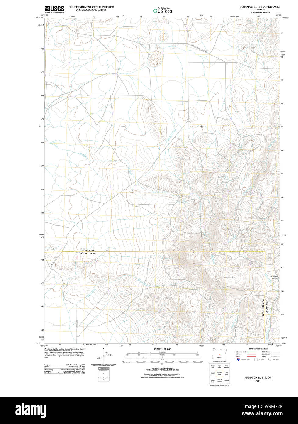 Hampton oregon map hi-res stock photography and images - Alamy