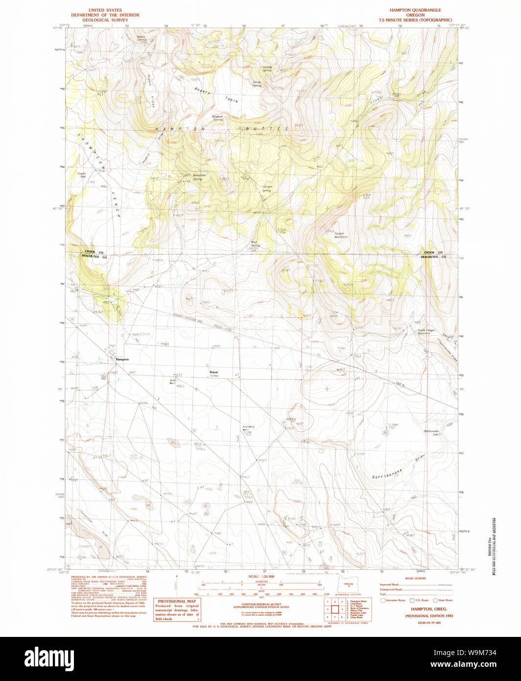 Map of hampton oregon hi-res stock photography and images - Alamy