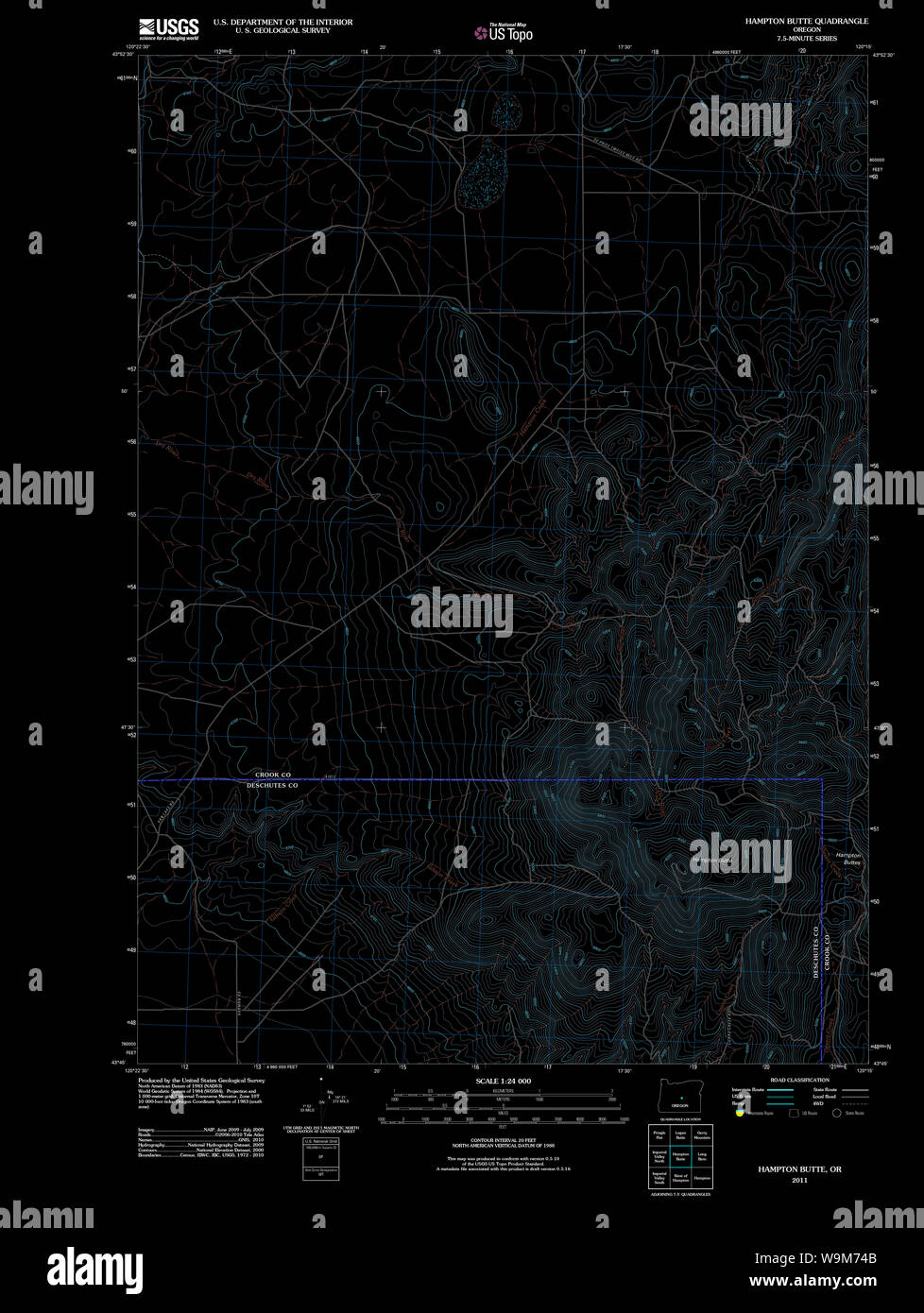 Map of hampton oregon hi-res stock photography and images - Alamy