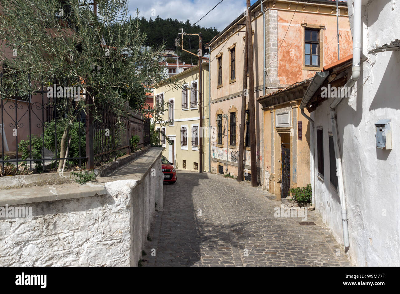 XANTHI, GREECE - SEPTEMBER 23, 2017: Panorama with Street and old ...