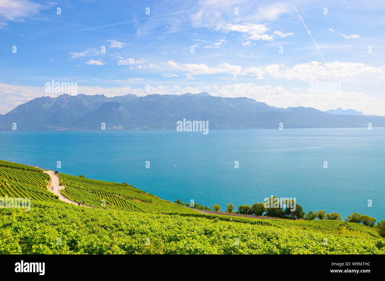 Village cully lake geneva switzerland hi-res stock photography and ...