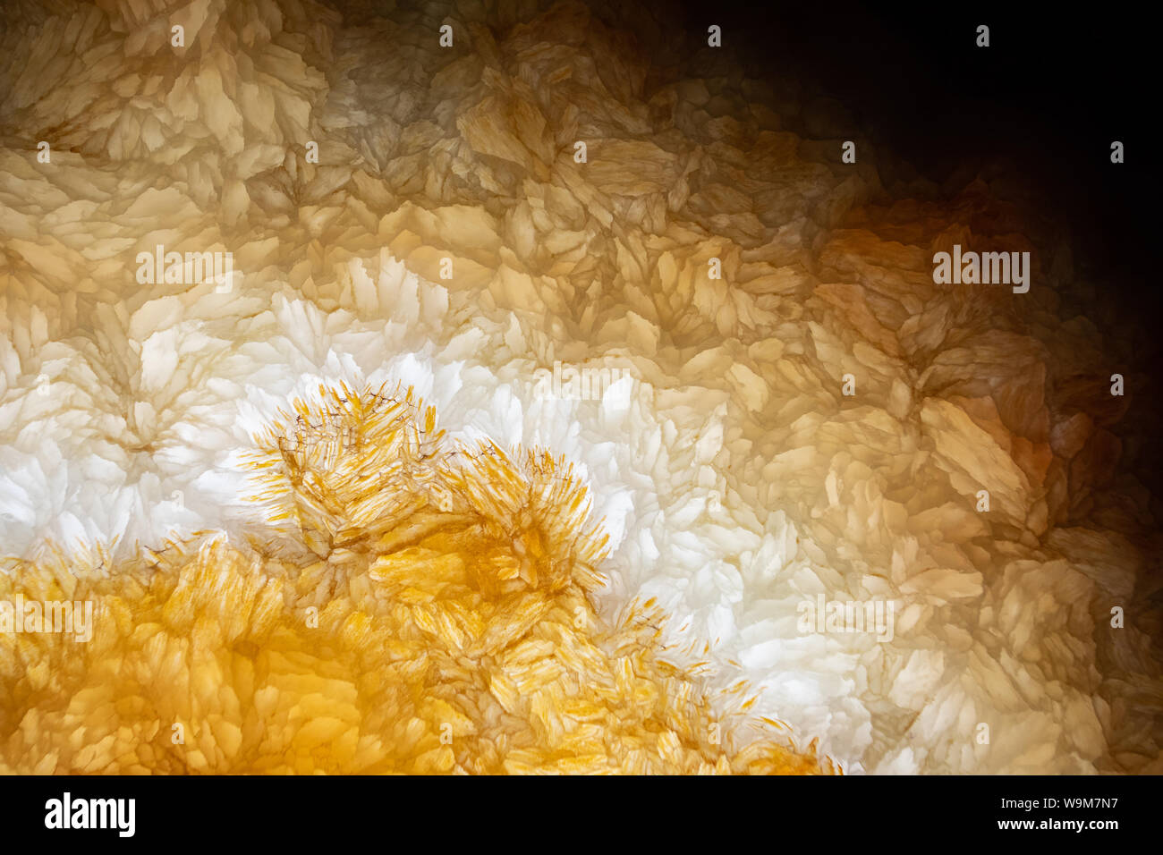 Variety of structure and texture of mineral stone, backlit background ...