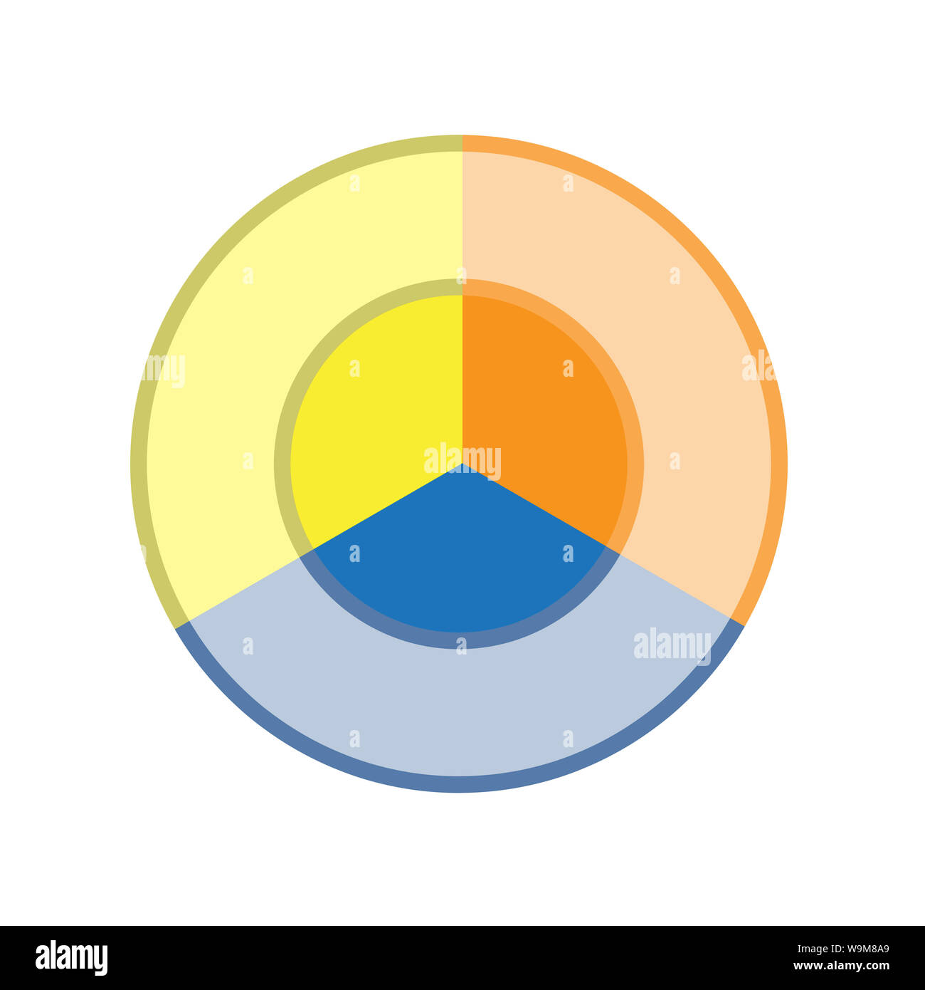 Infographic Template for 3 positions. Colorful area chart. White ...