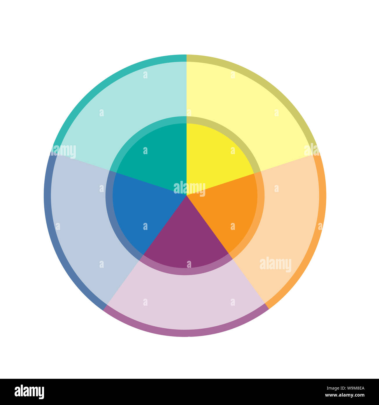 Infographic Template for 5 positions. Colorful area chart. White ...