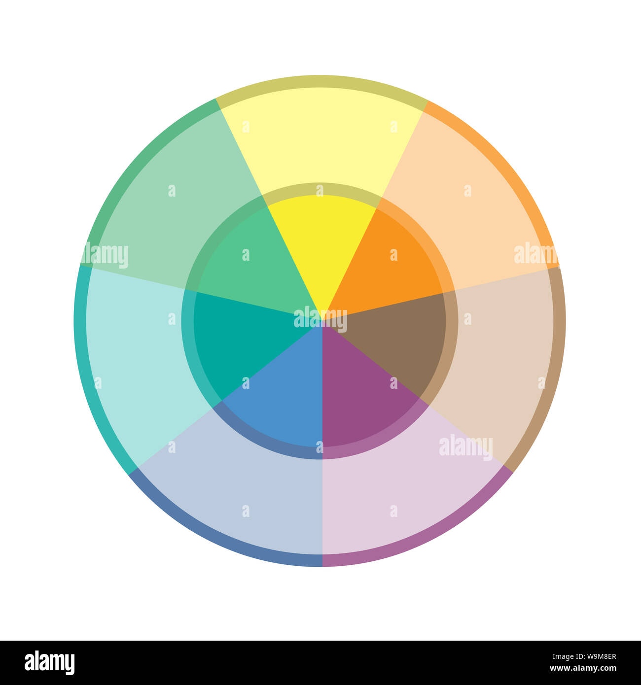 Infographic Template for 7 positions. Colorful area chart. White ...