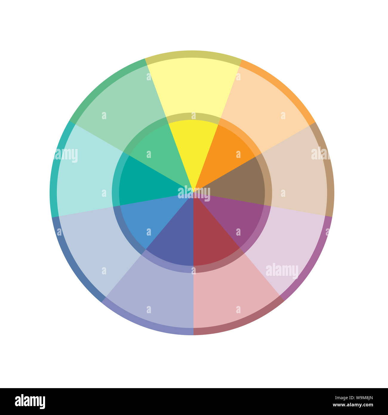 Infographic Template for 9 positions. Colorful area chart. White ...
