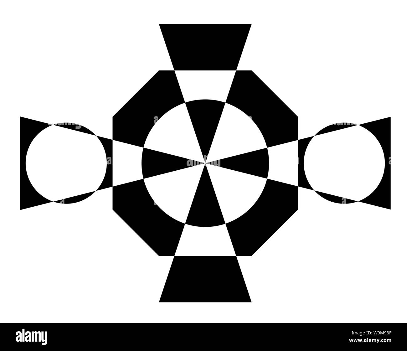 form made up of intersecting geometric shapes Stock Photo - Alamy