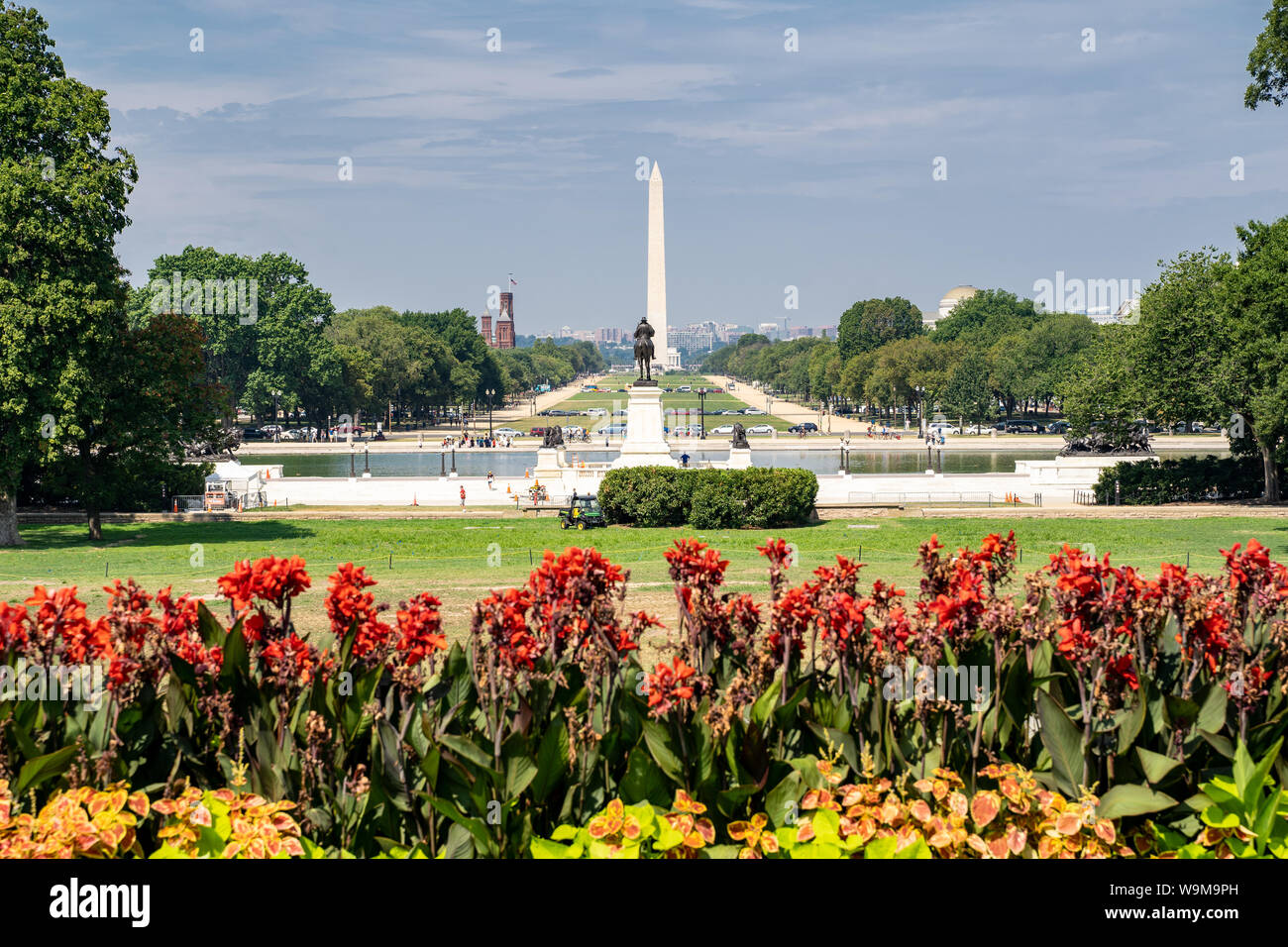 Washington, DC - August 7, 2019: View of the National Mall from the US ...