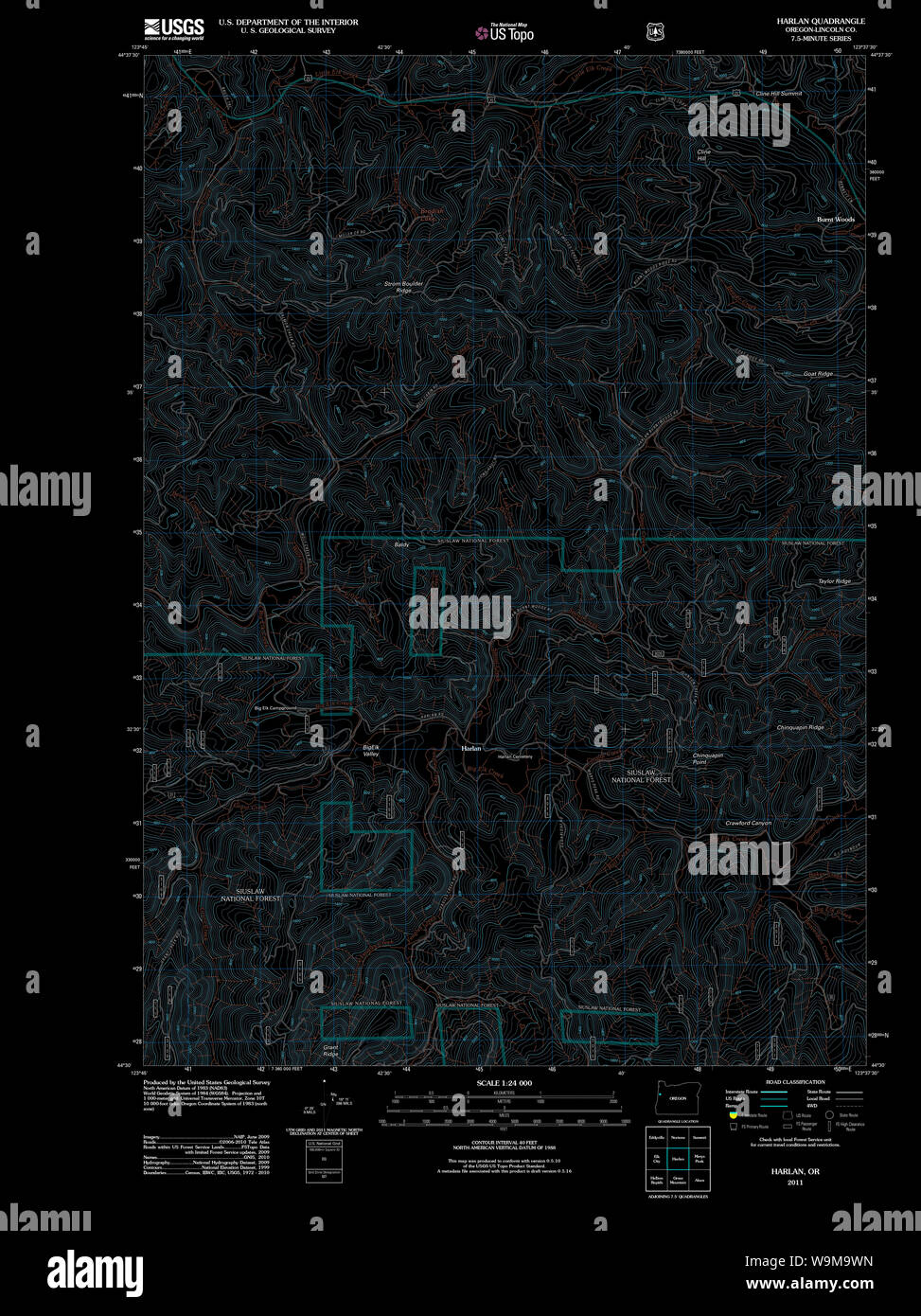 Harlan map hi-res stock photography and images - Alamy