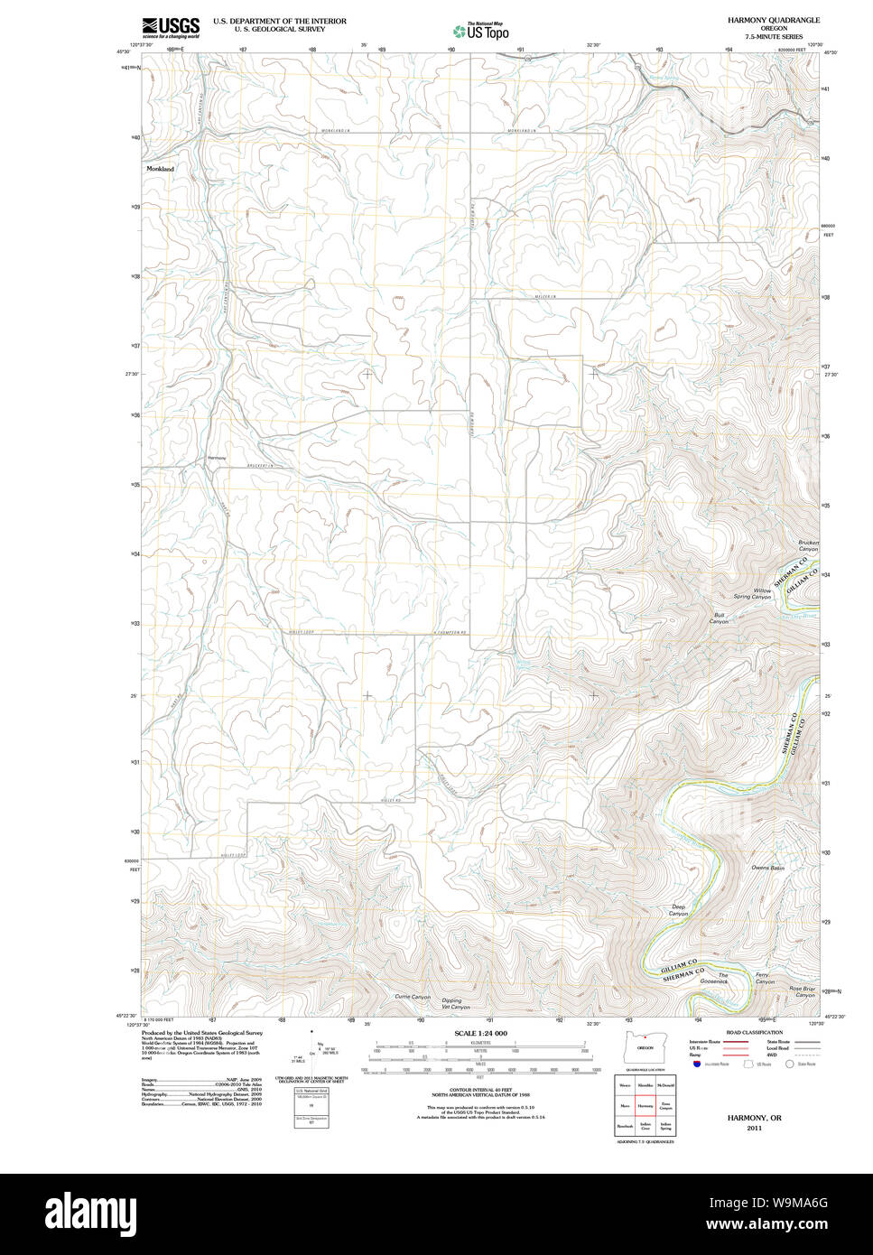 Map oregon usgs hi-res stock photography and images - Alamy