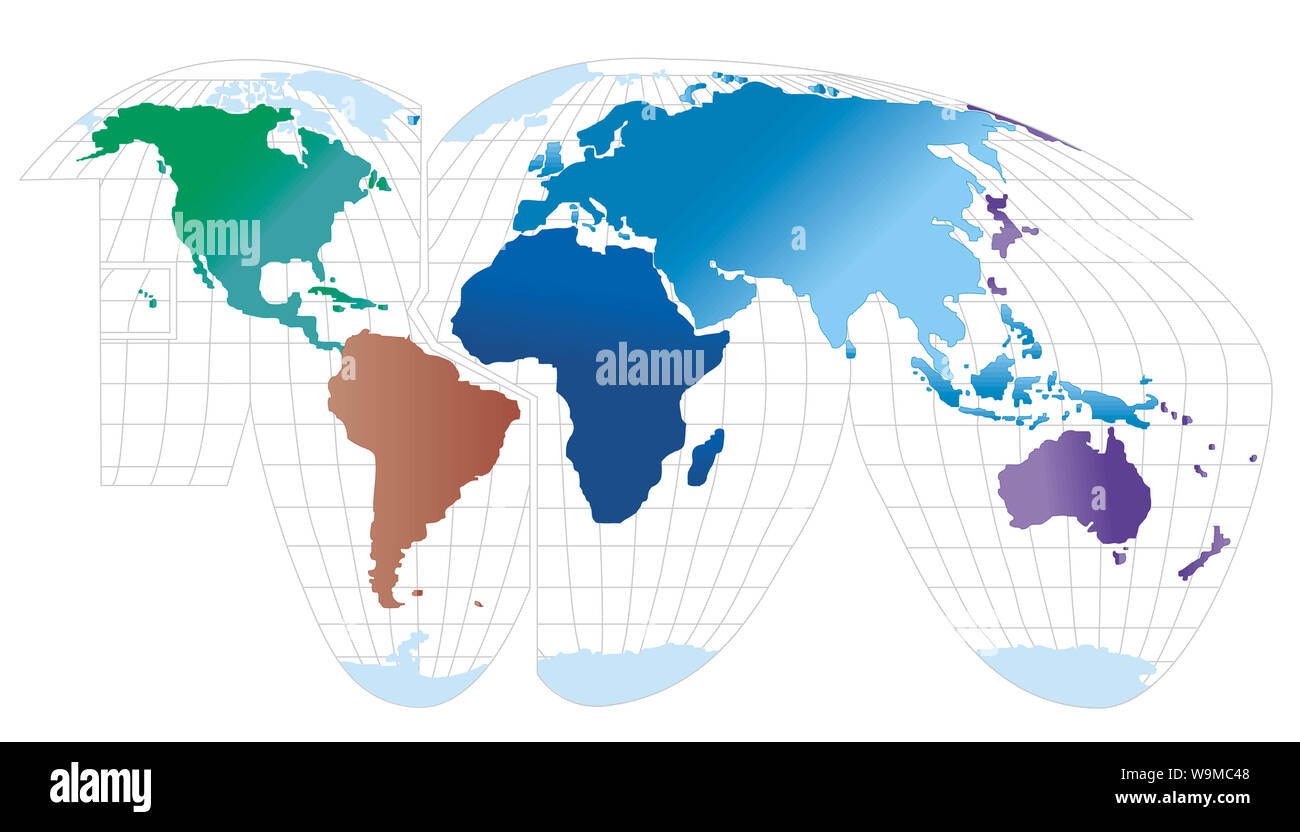 A illustration of world map Stock Photo - Alamy