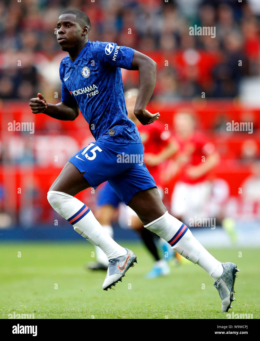 Chelsea's Kurt Zouma in action during the Premier League match at Old ...
