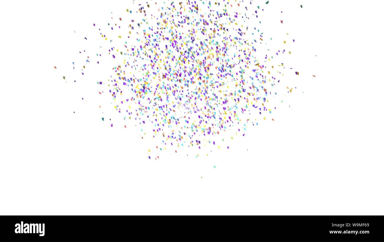 Multicolored confetti exploding on a white background with copy space Stock Photo - Alamy