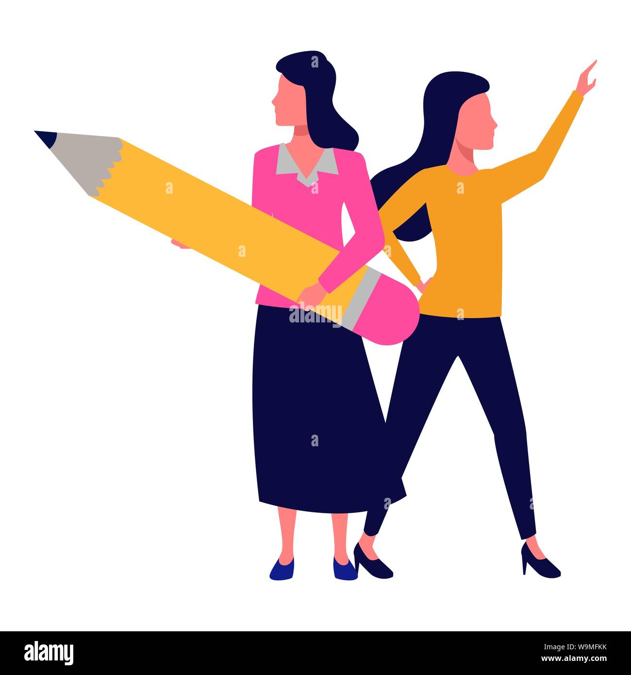 Two successful professional businesswomen Stock Vector Images - Alamy