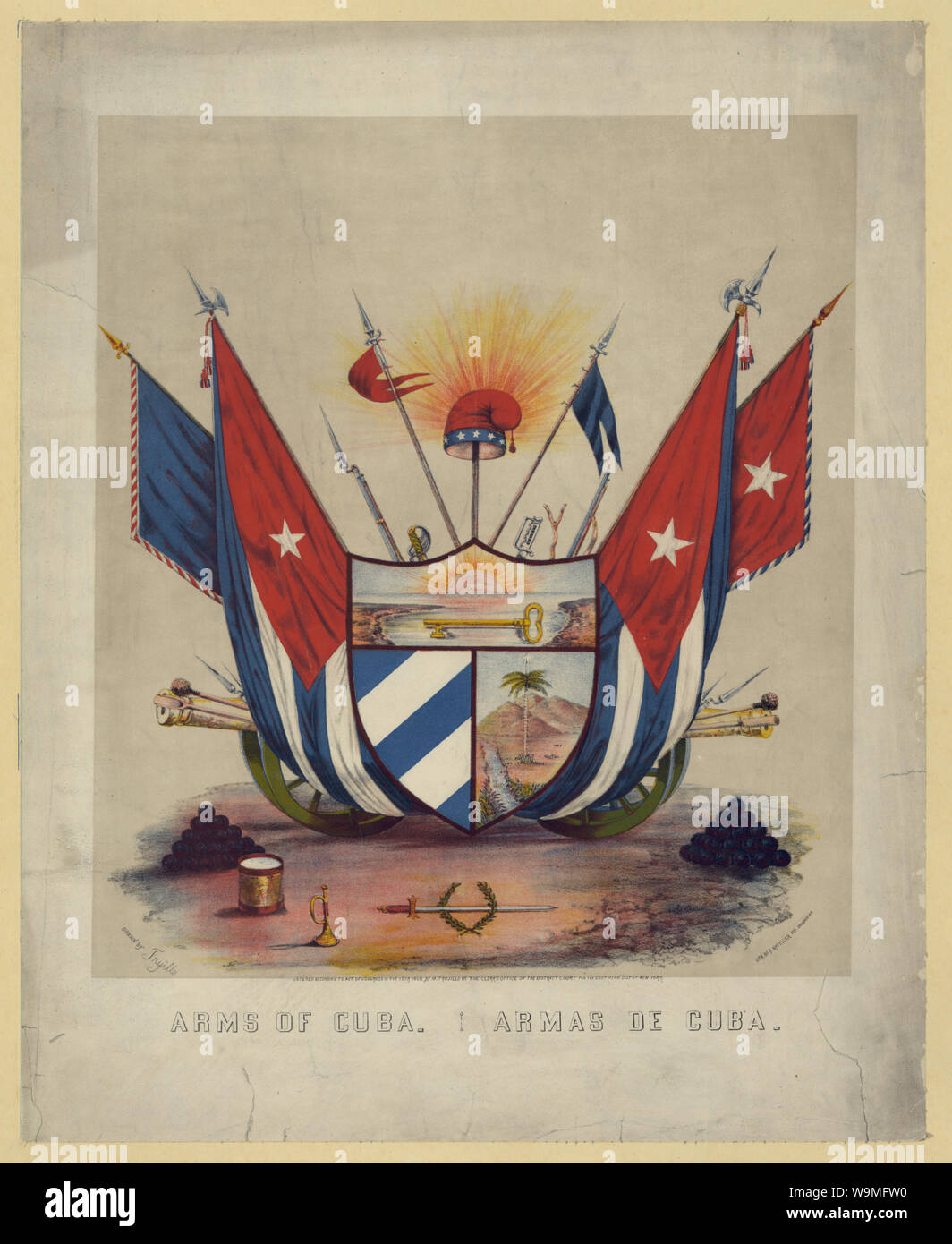 Arms of Cuba. Armas de Cuba Stock Photo - Alamy