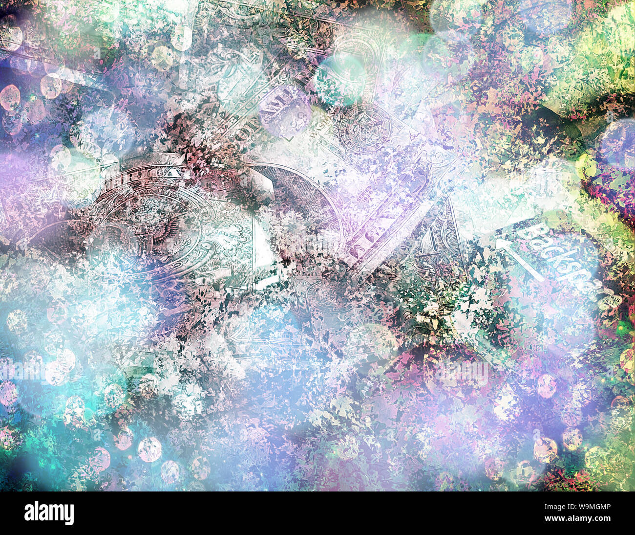 Cash Painting. Abstract Background and Backspace Key Stock Photo - Alamy