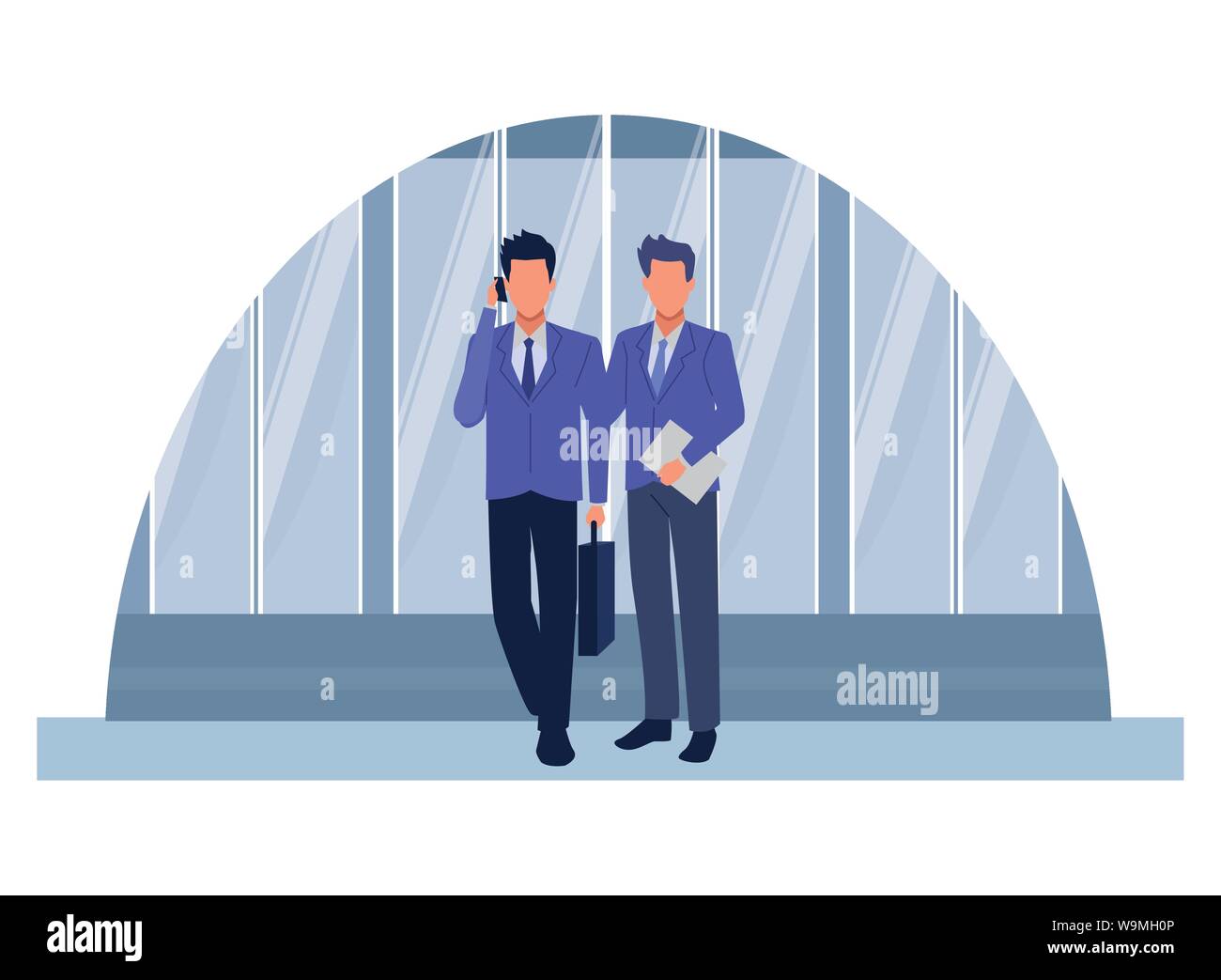 Business men phone two Stock Vector Images - Alamy