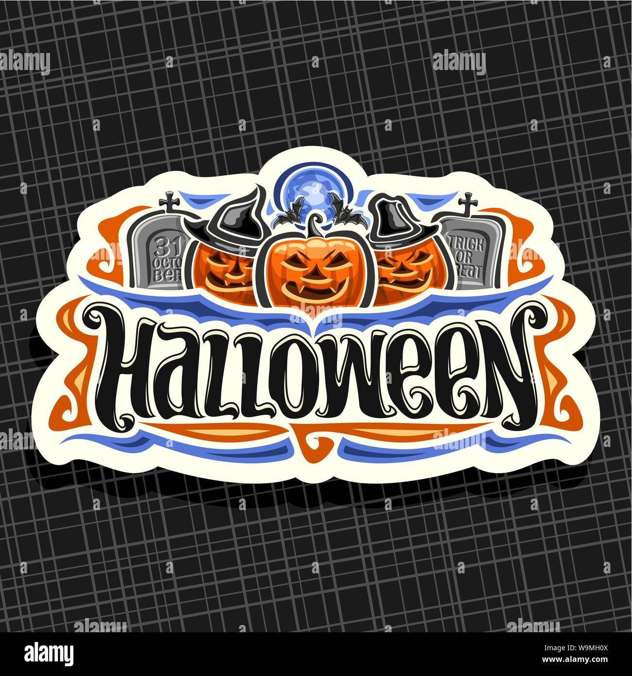 Vector logo for Halloween holiday Stock Vector Image & Art - Alamy