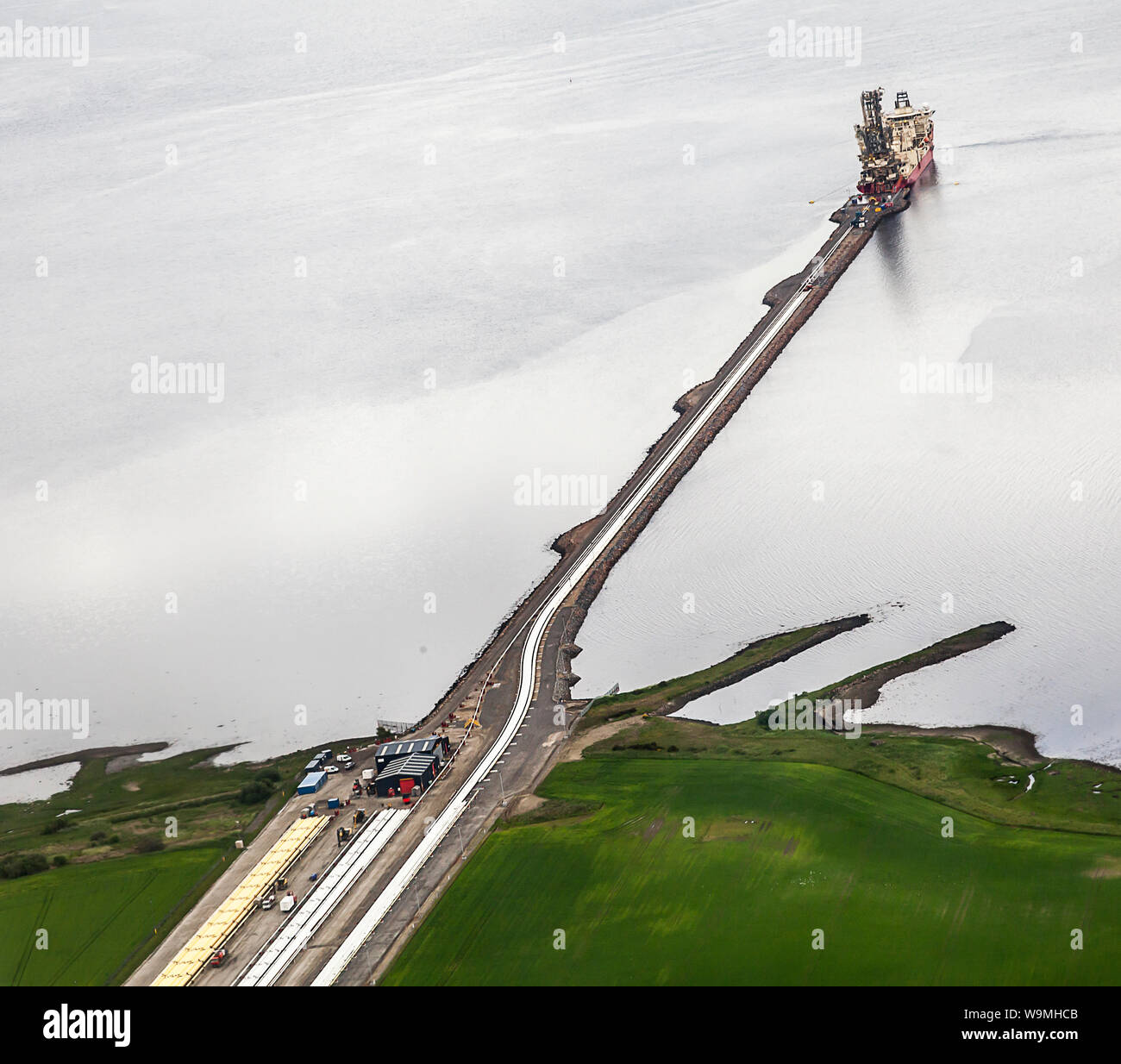 Aerial Photograph Port of Invergordon, with the technip pipelaying ...