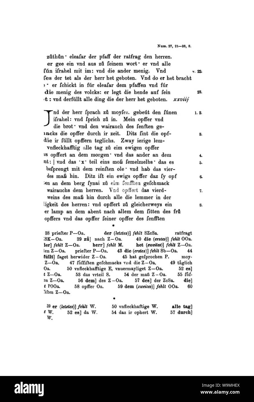 Die erste deutsche Bibel IV 111 Stock Photo - Alamy