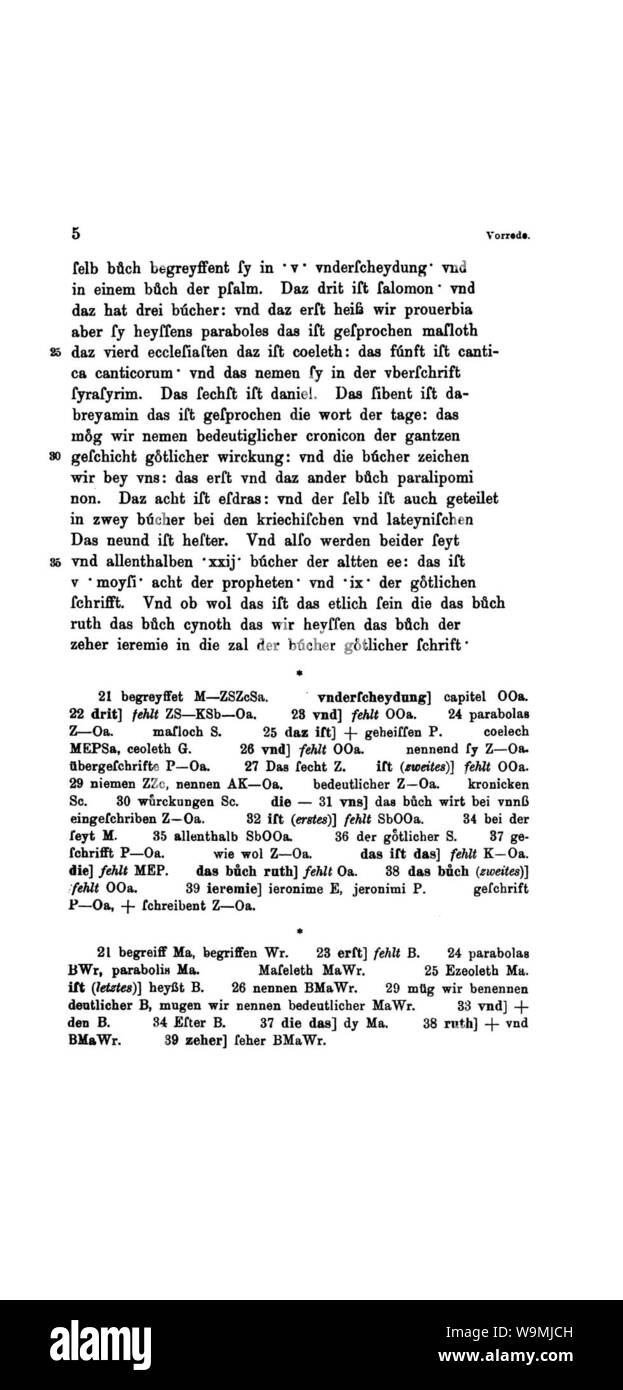 Die erste deutsche Bibel V 011 Stock Photo - Alamy