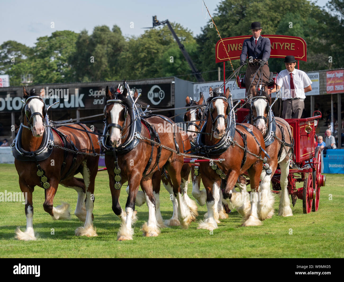 Turriff, Scotland - Aug 05, 2019: Display of horses and wagons during ...
