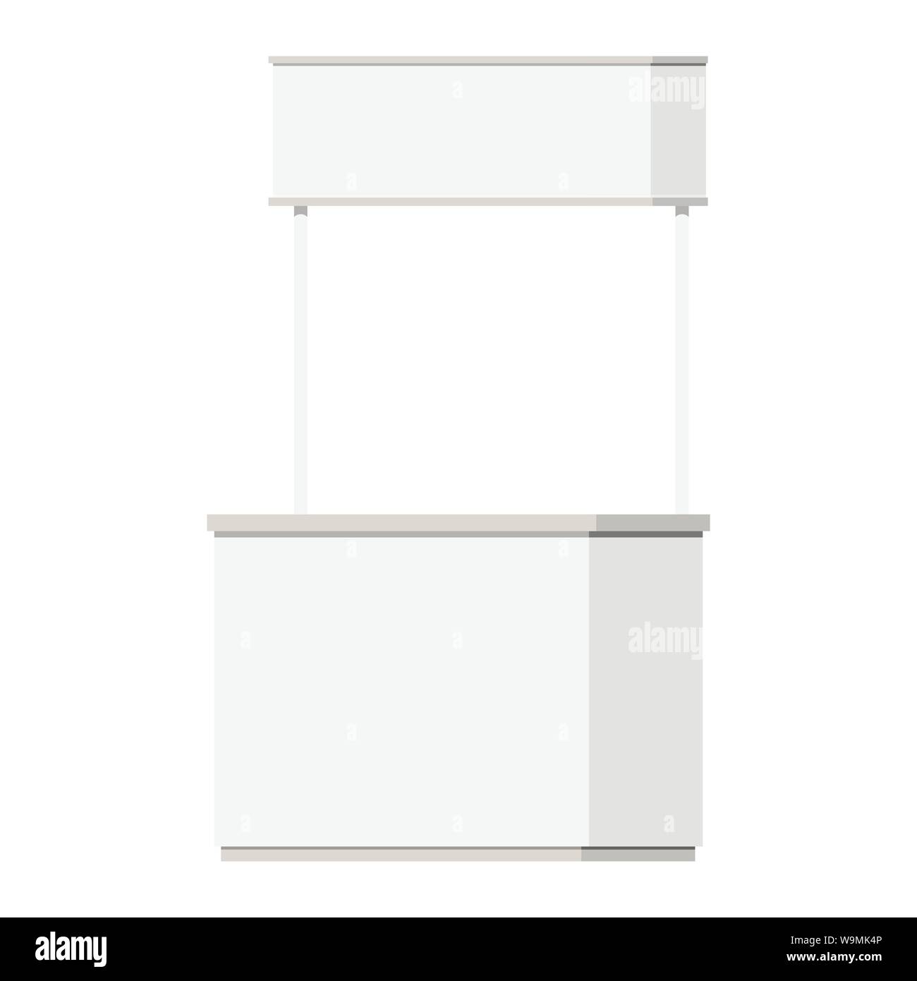 Vector illustration of promotional rack POS POI empty blank retail ...