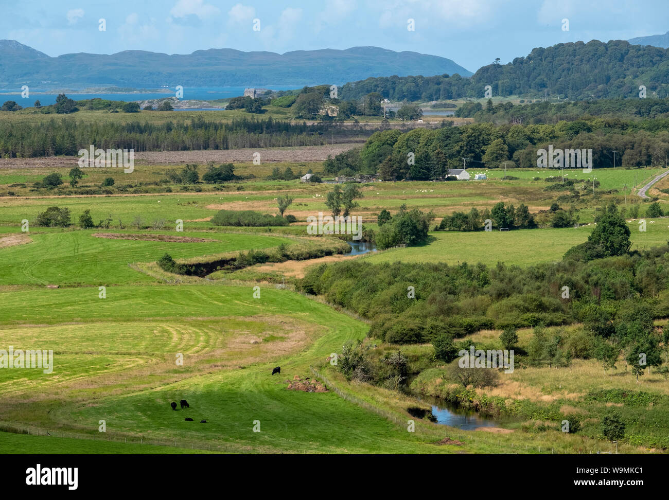 View of the River Add from the top of Dunadd Fort, Kilmartin Glen ...