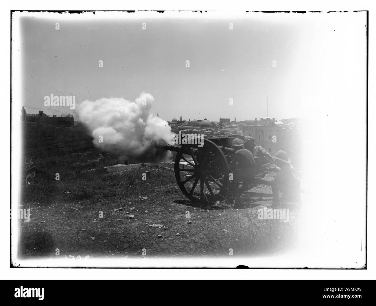 Around the city wall [Jerusalem]. Firing Ramadan Cannon on Gordon's ...